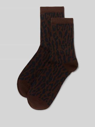 Joop Socken aus Baumwoll-Mix mit Animal-Print