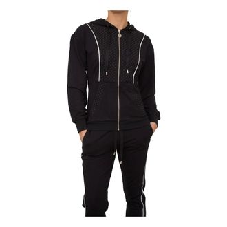 Liu Jo Femme, Sweatshirts et sweats à capuche, Noir, Taille: 38 FR SweaT-shirt Noir Zippé