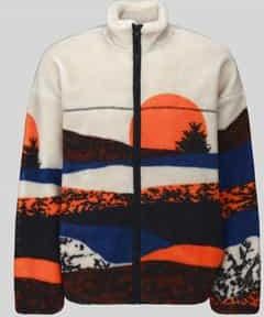 Only & Sons Oversized Teddy- / Webpelzjacke mit Motiv-Print Modell ADAM