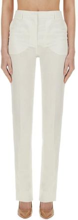 Sportmax Femme, Pantalons, Blanc, Taille: 38 FR Slim-fit Pantalons