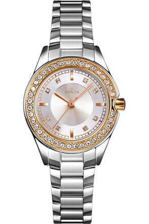 Invicta Angel 70276 Damenuhr - Quarzwerk - Metall mit silbernem Zifferblatt - 30 mm