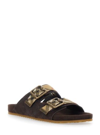 Burberry Womens Sandals Urchin Brown Leather Calf