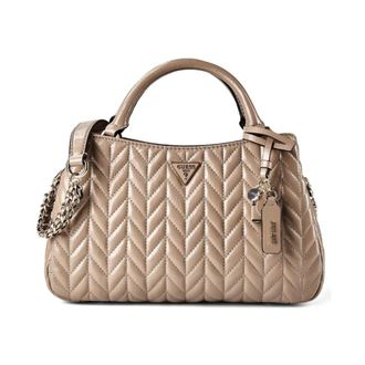 Guess Cheryl Triple Compartment Satchel - - Bags - Damen - Beige - ONE SIZE