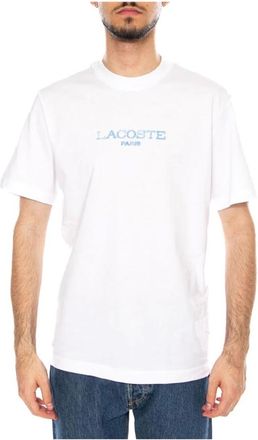 Lacoste Homme, Tops, Blanc, Taille: L T-shirt Col Rond