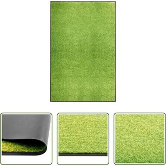 vidaXL Tapis dentr&eacute;e - Paillasson lavable Vert 120x180 cm