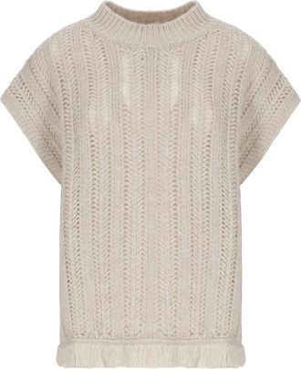 KANGRA Femme, Pulls, Beige, Taille: 38 FR Pull en m&eacute;lange de laine