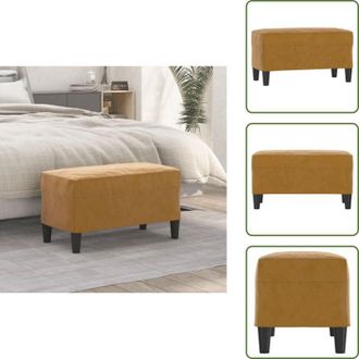 vidaXL Vidaxl - Banc Marron 70x35x41 cm Velours - Banc Design - Banc Velours - Banc Entr&eacute;e - Meuble Salon - Chaise Assise