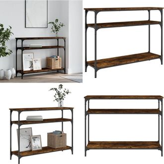 vidaXL Konsolentisch R&auml;uchereiche 100x29x75 cm Holzwerkstoff - Konsolentisch - Flurtisch - Sideboard - Wohnraumm&ouml;bel - Holzm&ouml;bel - Home & Living