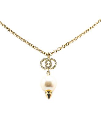 Gucci collier &agrave; perle artificielle (1990-2024) - Or