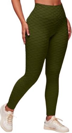Generic Legging de sport pour femme - Pantalon de yoga - Couleur am&eacute;lior&eacute;e - Pour le sport, le fitness, les loisirs - 2026, vert militaire, M