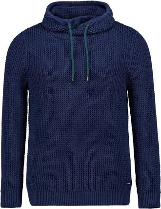 Ragman Herren Pullover blau Baumwolle unifarben