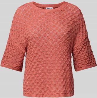 Jake*s Casual Strick-Shirt aus Ajour-Strick