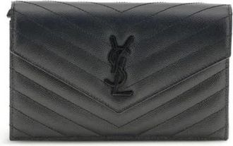 Saint Laurent Bos Taurus Geldb&ouml;rse - - Accessories - Damen - Schwarzk - ONE SIZE