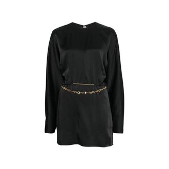 Saint Laurent Chain-link Open-back Mini Dress