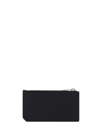Saint Laurent Mens Leather Cardholder Black Calf Bos Taurus Wallet