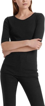 Marc Cain Rundhalsshirt Collection Essential Premium Damenmode Rundhals-Shirt mit halben Ärmeln