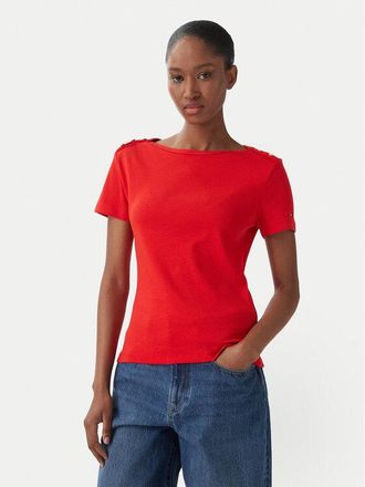 Tommy Hilfiger T-Shirt WW0WW49250 Rot Slim Fit