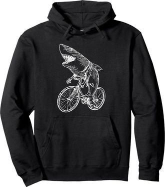 Seembo Shark Cycling Fahrrad Strand Radfahrer Fisch Biker Biking Bike Pullover Hoodie