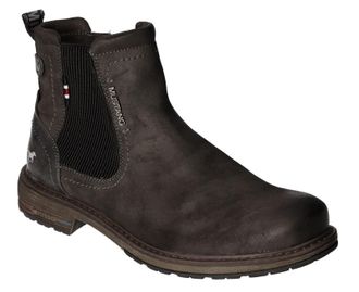 Mustang Jeans Herren Stiefelette Boot Rei&szlig;verschluss Stretch 4157-608, Gr&ouml;&szlig;e:42 EU, Farbe:Grau