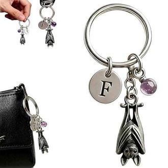 Generic Porte-cl&eacute;s &eacute;motionnel en forme de chauve-souris en m&eacute;tal avec carte de motivation - Cadeau r&eacute;confortant pour sac &agrave; dos, cl&eacute;s de voiture et sacs &agrave; main