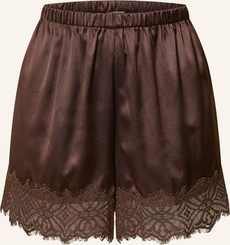 Darling Harbour Darling Harbour Schlafshorts Mit Seide braun