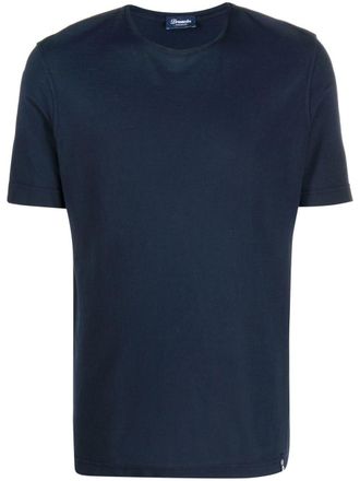 Drumohr T-Shirt mit Rundhalsausschnitt - Blau