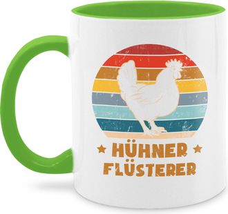 Shirtracer Tasse Tassen 325ml - Statement - Hühner Flüsterer Vintage - 325 ml - Hellgrün - mit hühnern kaffetassen sprüche statements huhn haferl statement-tasse