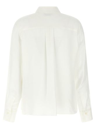 Ferragamo Womens White Silk Blouse