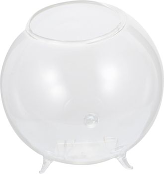 Happyyami Runde Transparente Hydroponik Glasvase Langlebiger Blumenhalter f&uuml;r Wohnzimmer Tischdeko Kreativer Pflanzbeh&auml;lter Stilvolles Design f&uuml;r Modernes