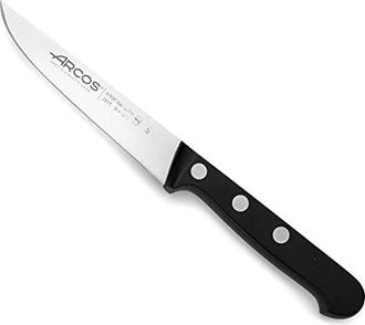 Arcos Gemüsemesser aus Edelstahl 10 cm - Professionelles Messer zum Schälen von Obst und Gemüse, Ergonomischer Griff aus Polyoxymethylen - Schwarz, Serie Un