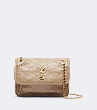 Saint Laurent Sac port&eacute; &eacute;paule Niki Mini en cuir