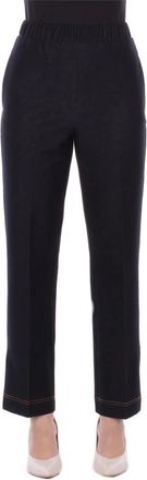 Max Mara Femme, Pantalons, Bleu, Taille: 36 FR Pantalon Slim-fit