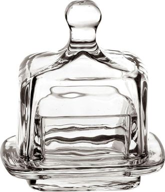 Côté Table Côté Table 25578 Isigny Butterdose quadratisch Glas silberfarben 9 x 9 x 10 cm