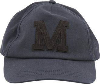 Moncler unisex, Accessoires, Bleu, Taille: ONE Size Casquette de baseball en gabardine de coton