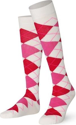 MySocks MySocks Hommes Femmes Genou Haute Chaussettes,Fuchsia sur Crème,36-41(UK: 4-7 )