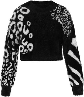 Mymo Pullover Frauen schwarz/offwhite