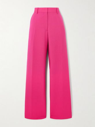 Dries Van Noten Hose Mit Geradem Bein Aus Twill Aus Einer Woll-mohairmischung - Pink