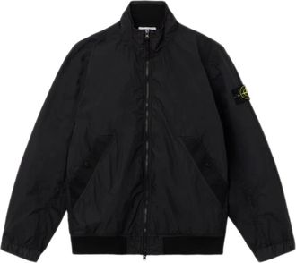 Stone Island Homme, Vestes, Noir, Taille: 2XL Crinkle Reps NY Jacket