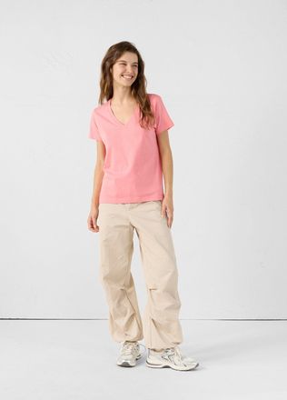 Jott T-Shirt col V Vibrant pink Sofy - Taille XXL