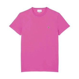 Lacoste Klassisches T-Shirt mit kurzen &Auml;rmeln - - Tops - Herren - Rosa - L