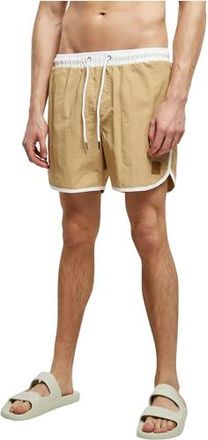 Urban Classics Tb2050-retro Swimshorts Maillot de Bain, Blanc/Beige uni, L Hommes