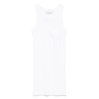 Sportmax Geripptes Tanktop mit Brusttasche - - Tops - Damen - Wei&szlig; - XS