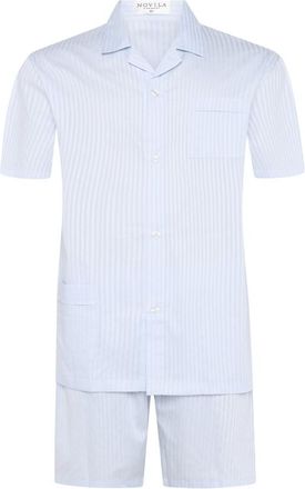 Novila Kurzer Pyjama Marco mit Streifenmuster und Brusttasche in