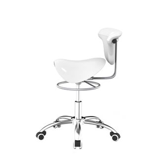 Generic Sattelf&ouml;rmiges Sitzkissen, ergonomischer Sattelstuhl, h&ouml;henverstellbarer Arbeitsstuhl, geeignet for Massage, Kliniken und B&uuml;ros(White)