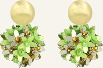 Lott. Gioielli Lott.Gioielli Ohrhänger Daisy Sequin Flower Globe S Light Green By Glambou gruen
