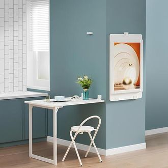 Generic HRXQ Blanche Table Murale Rabattable 90×60cm Table Pliante Murale Cuisine Rabattable, Économiseur Despace, Le Dos du Bureau Peut Être Décoré De Motifs