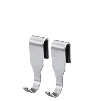 GEFU Haken f&uuml;r K&uuml;chenleiste SMARTLINE, 2er Set | Edelstahlhaken mit Kratzschutz | Passend f&uuml;r PRIMELINE K&uuml;chenhelfer