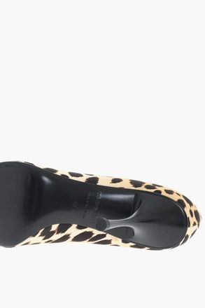 Dsquared2 Animal-Print Pumps with Rhinestone-Embellished Monogram 10cm Heel Dsquared2