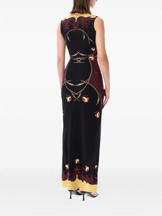 Marine Serre Cjer Evening Dress - Black