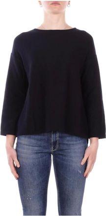 Max Mara Femme, Pulls, Bleu, Taille: 40 FR Maglia Due spacchi laterali